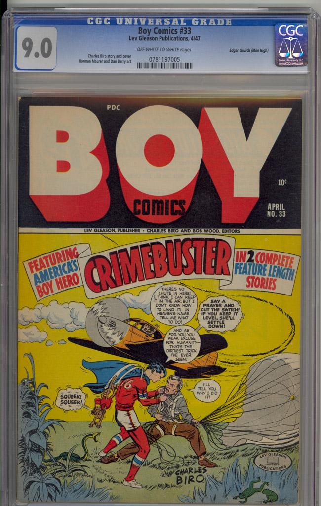 2 slabbed mile high boy comics f.s., as a lot--biro covers - Golden ...