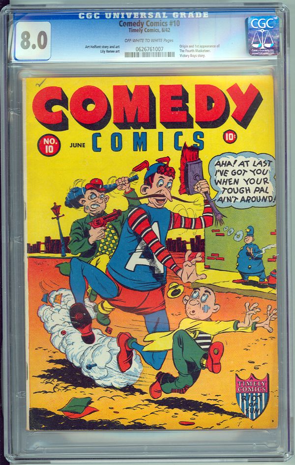 [CLOSED] TIMELY comedy comics 10 [continuation of daring mystery] cgc 8 ...