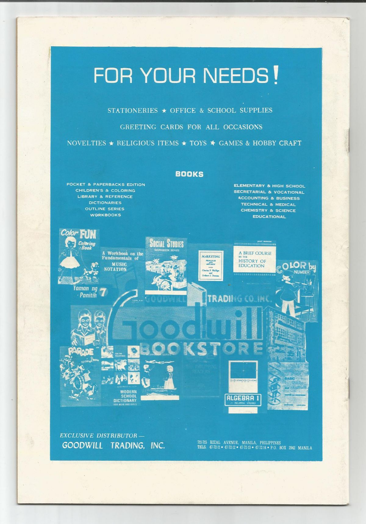 The labelling of comics printed in the Philippines which reprint ...