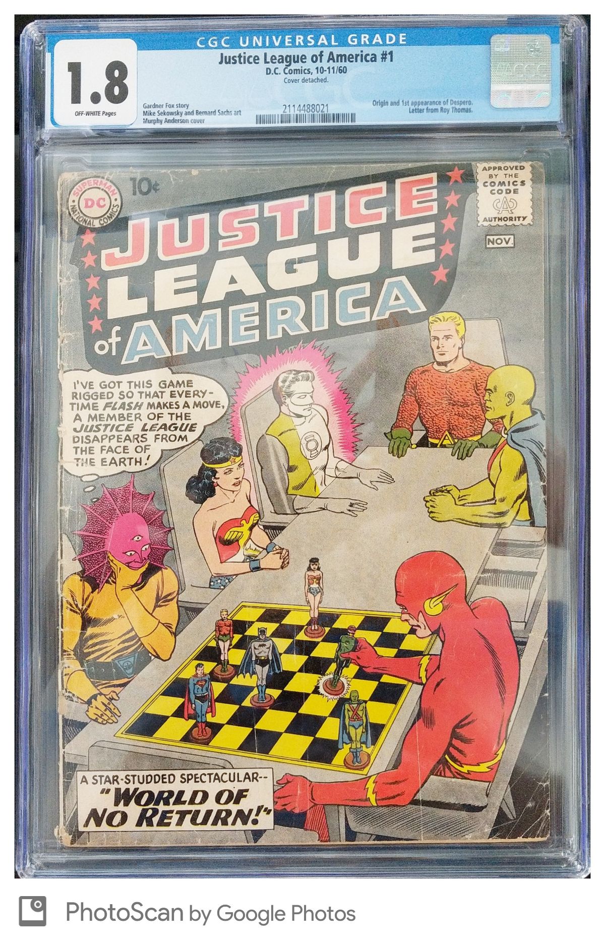 CLOSED Justice League of America #1 1960 CGC 1.8 Blue - Golden / Silver ...