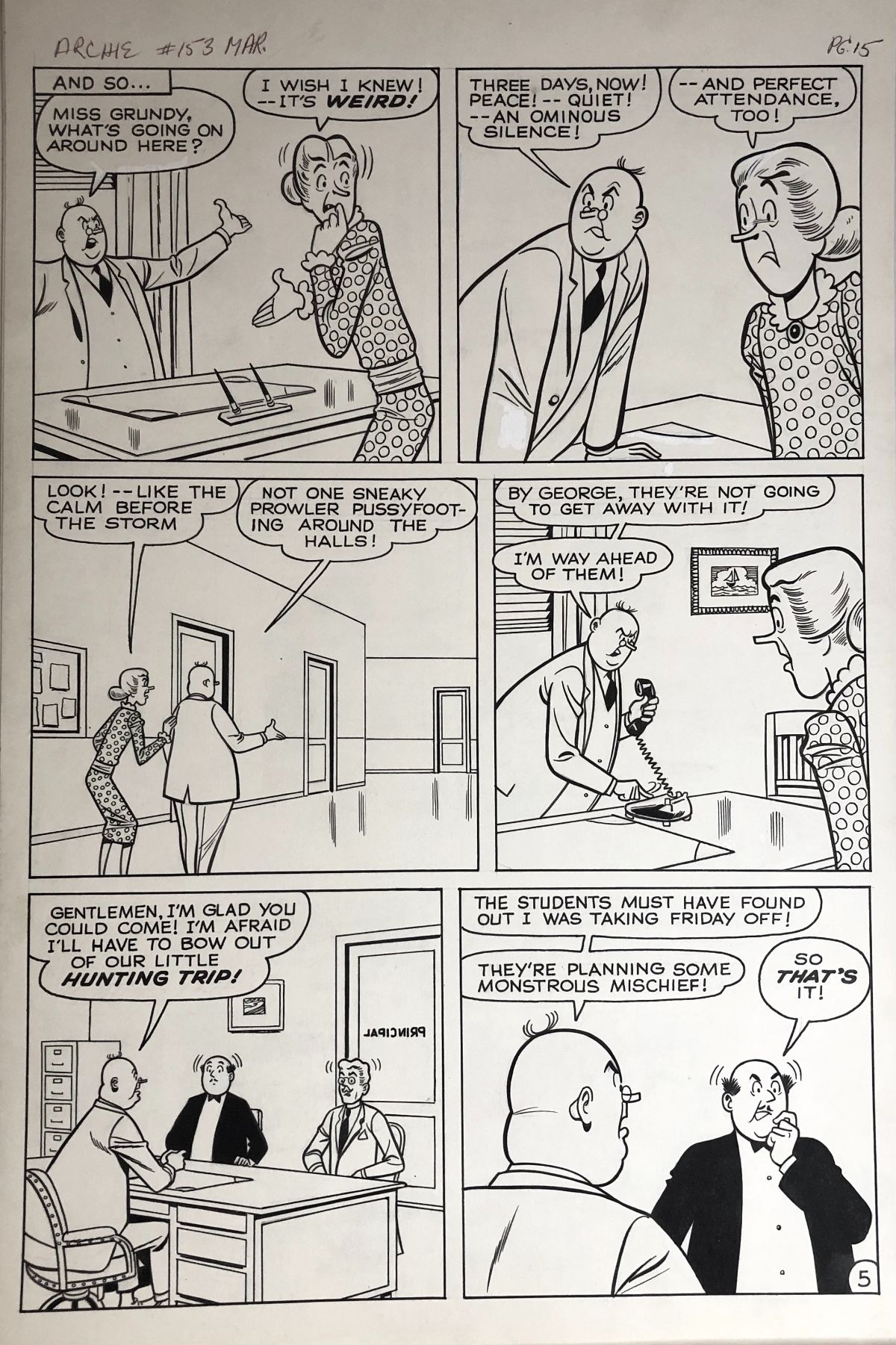 PANEL PAGE ART - ORIGINAL ARCHIE ART BY HARRY LUCEY FS! - Original ...