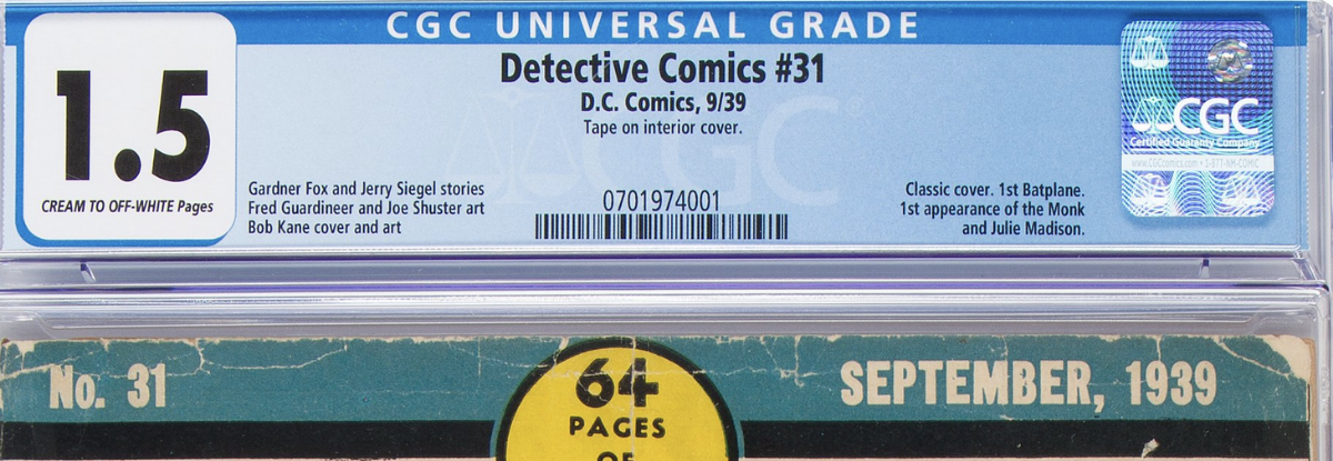 Please remove 1 Detective 31 from CGC census - CGC Registry (Comics ...