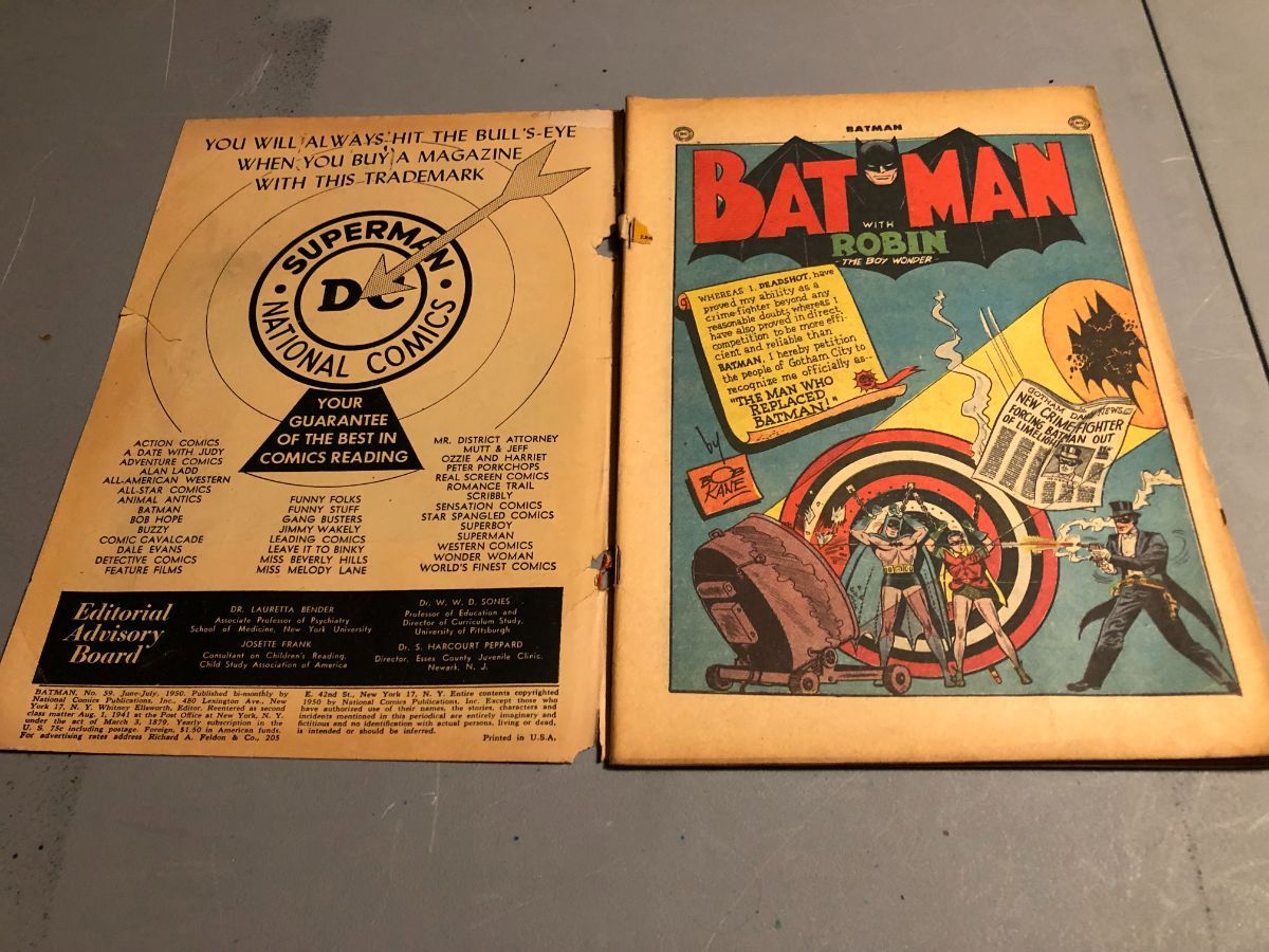 SOLD: BATMAN #59 Bright Great Color Complete 1st DEADSHOT Golden Age ...