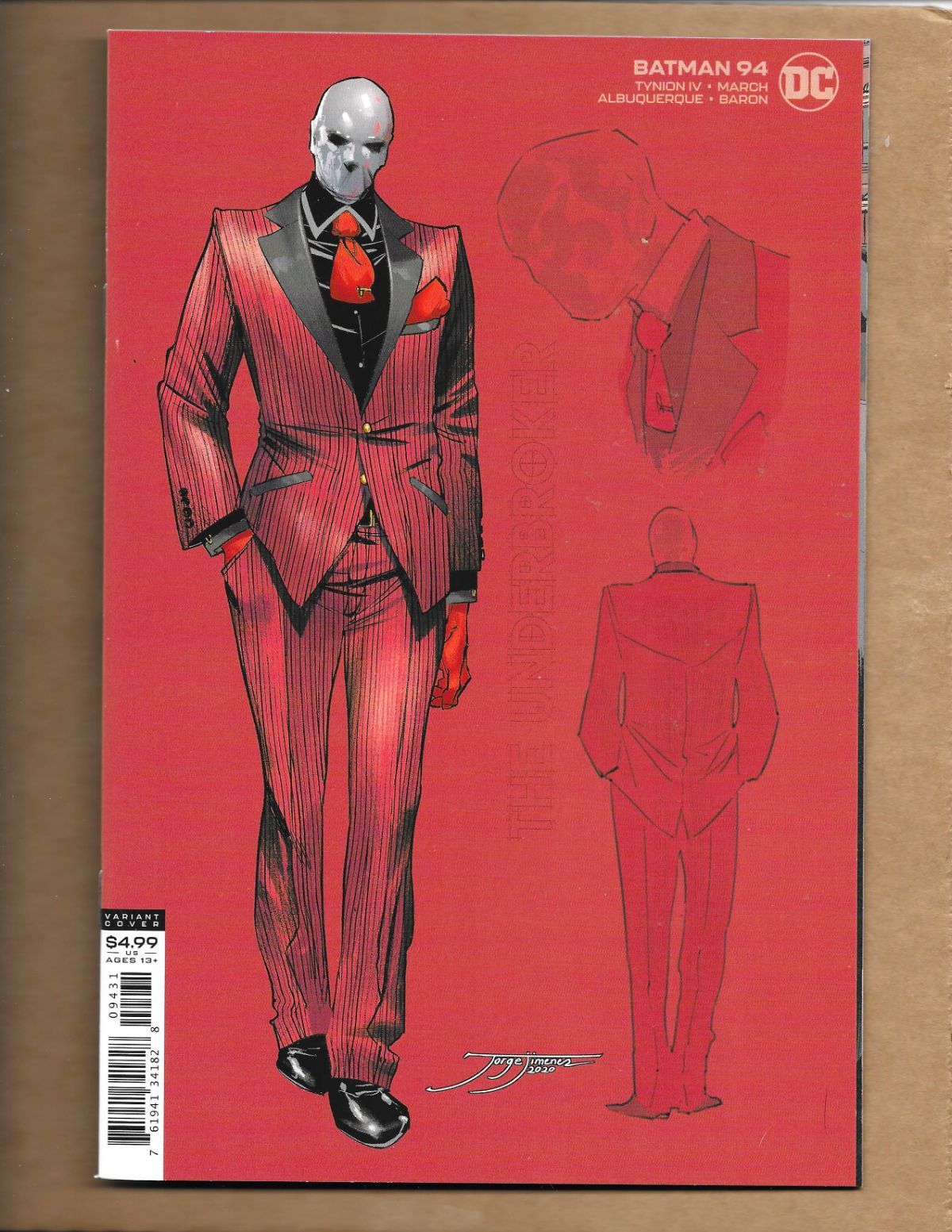 Batman #94 NM 1:25 Jorge Jimenez Underbroker Design Variant DC Comics ...