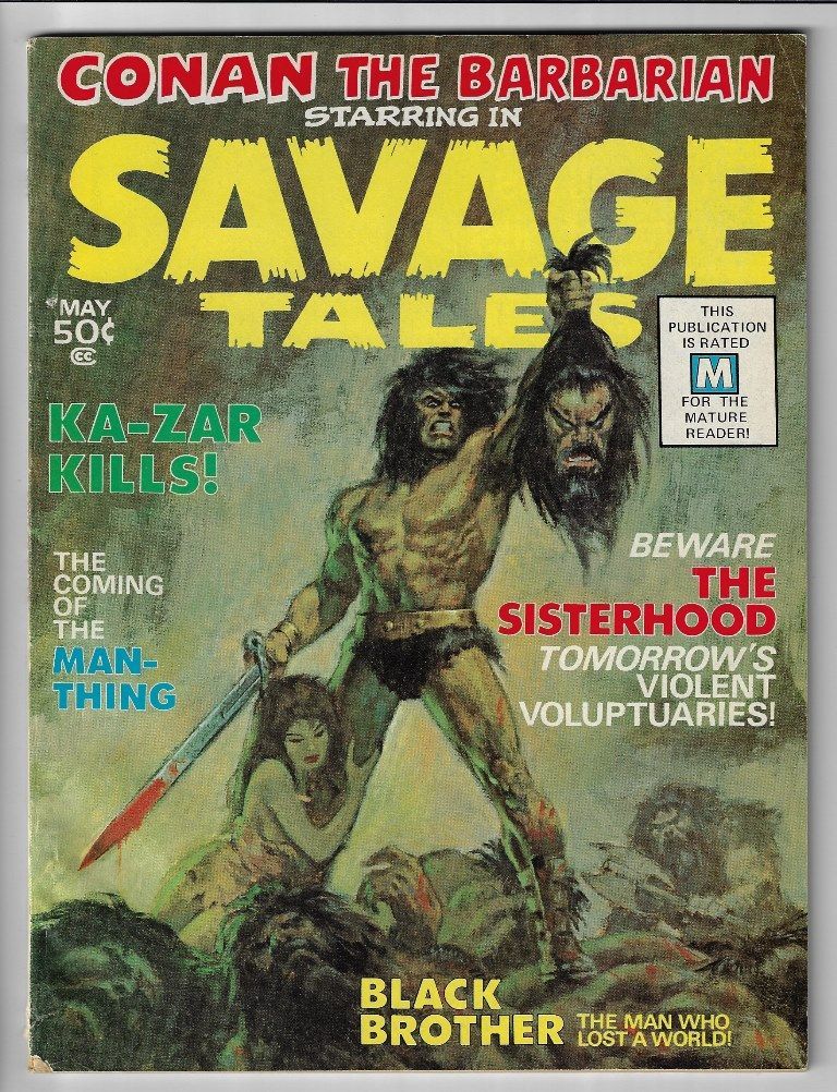 Savage Tales Magazine 1 For Sale Bronzelate Broze Slabs Added Closed Goldensilver