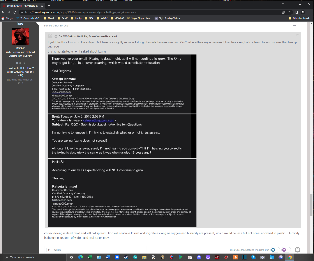 Foxing: Can it Continue Happening After Grading? - Comic Book Grading ...