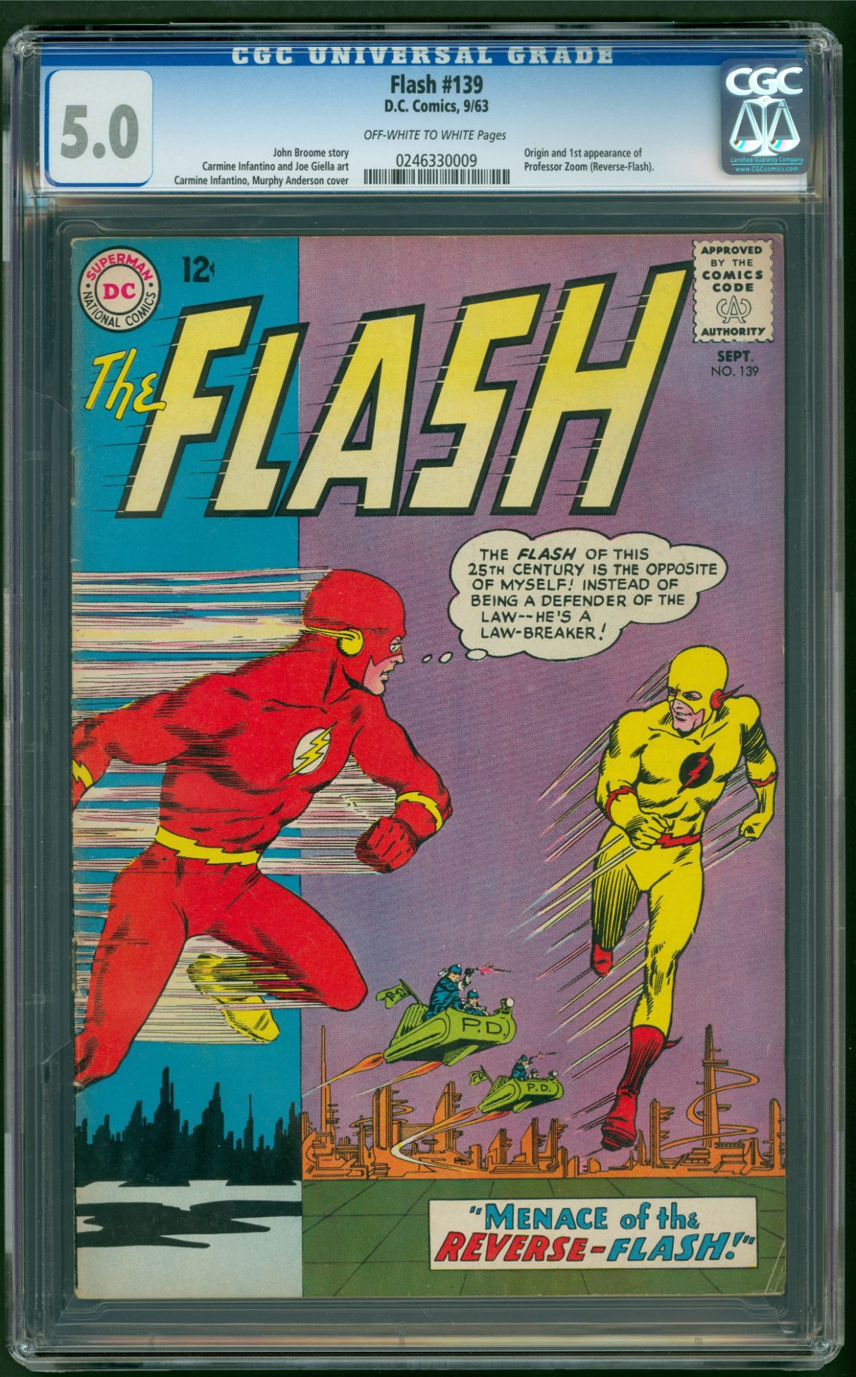 (Closed) Flash 139 CGC 5.0 1st Professor Zoom - Golden/Silver/Bronze ...