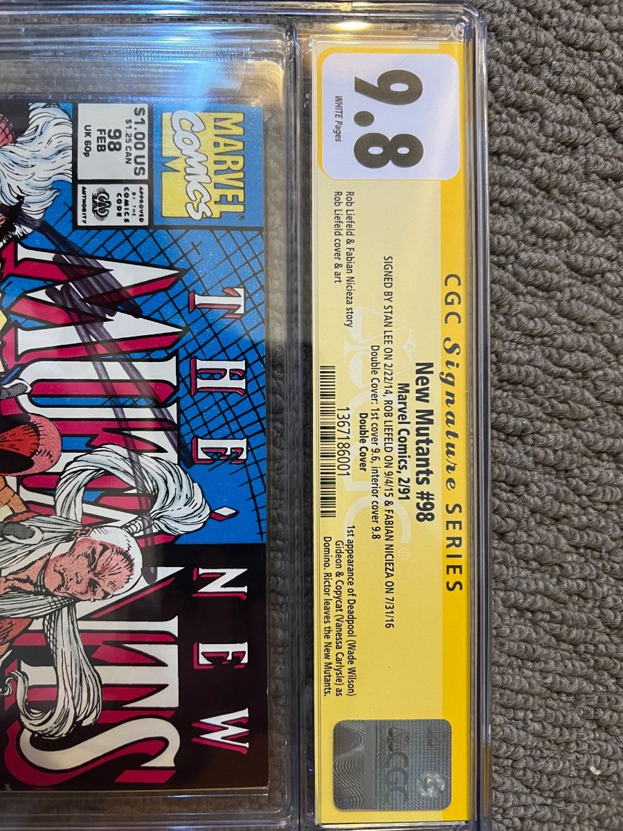New Mutants 98 9.8 CGC DOUBLE COVER SS STAN LEE - Copper / Modern Age ...