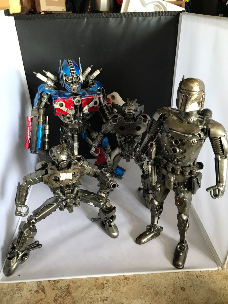 RECYCLED METAL SCULPTURES -Transformers/ Star Wars - Mixed Age Threads ...