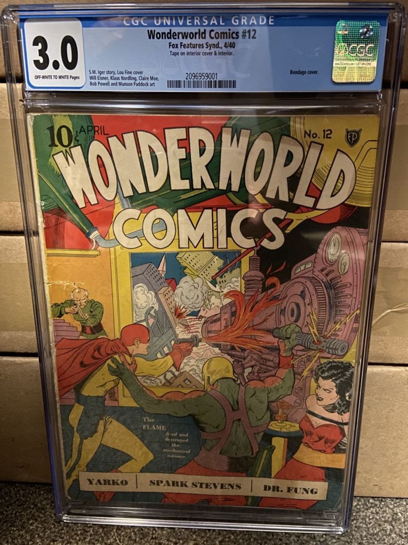 wonderworld 12, cgc 3.0, ow/w f.s. LOU FINE FOX-----price dropped ...