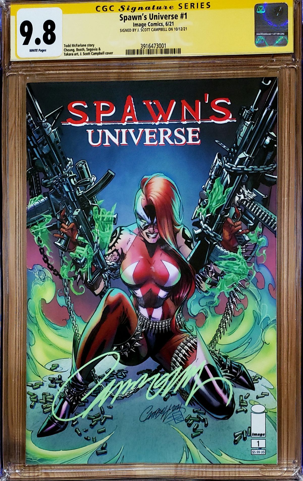 Spawn's Universe #1 CGC SS 9.8 Cover A Signed J. Scott Campbell - Sales Advertising (Ebay ...