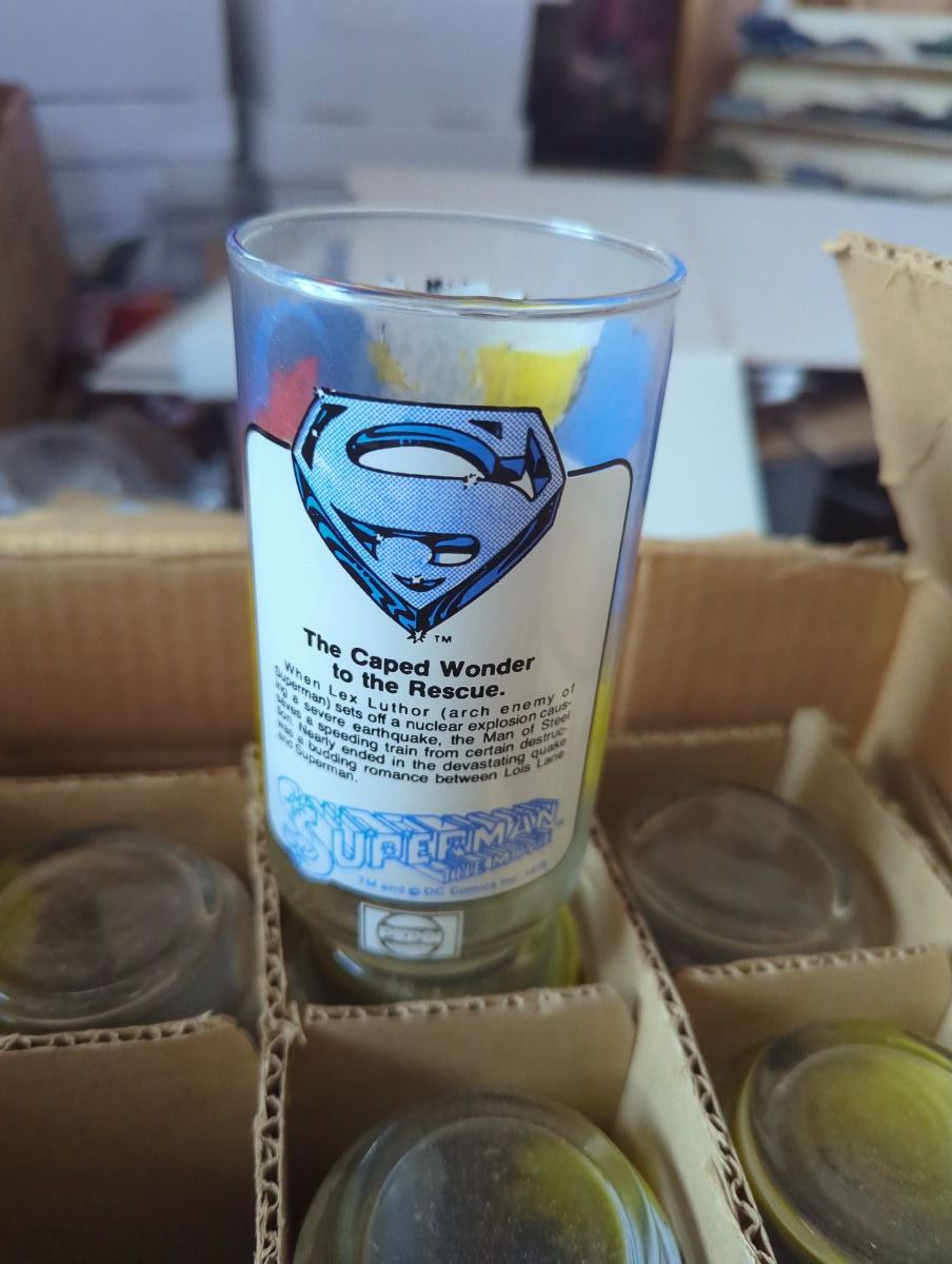 Eight Superman The Movie, Pepsi glasses. $105 shipped. - Golden ...