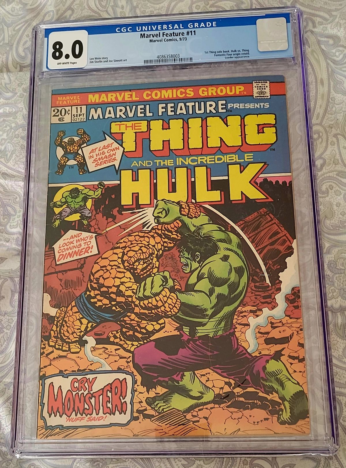 Closed: Package deal: Marvel Feature 11 CGC 8.0 & Avengers 116 CGC 8.0 ...