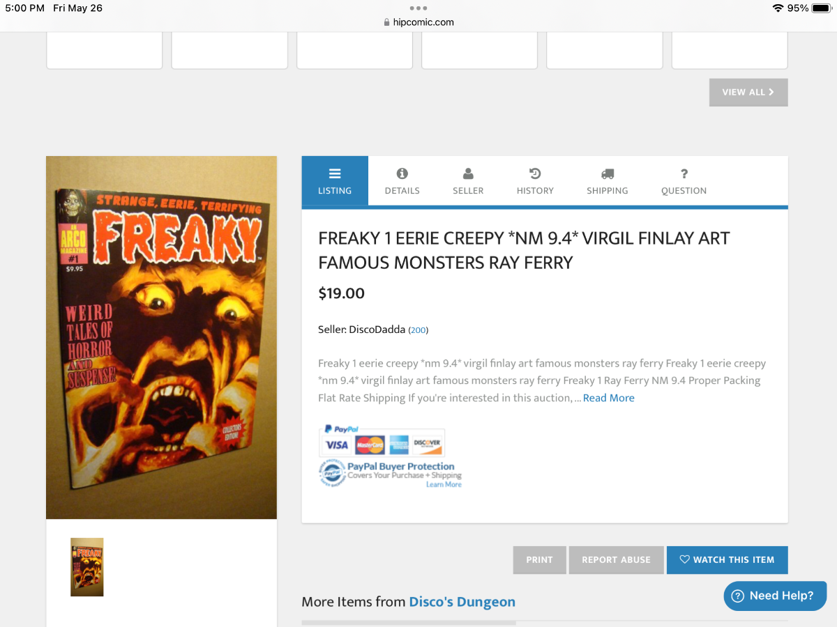 FREAKY Magazine - Comic Magazines - CGC Comic Book Collectors Chat Boards