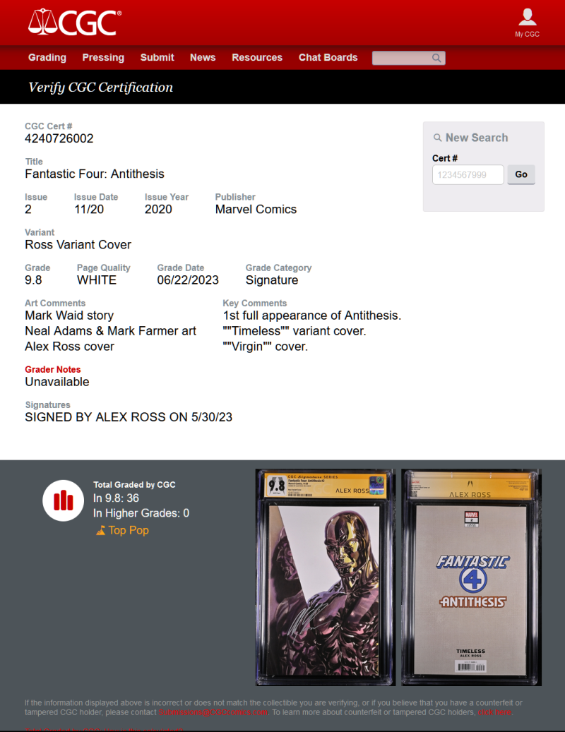 Grading / Encapsulation / Imaging Time - Comics General - CGC Comic ...