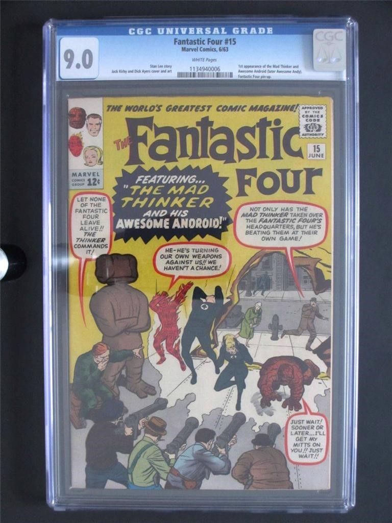 fantastic four 15, cgc 9.0 f.s. WHITE pages YELLA cover!!!! SOLD/CLOSED - Golden / Silver ...