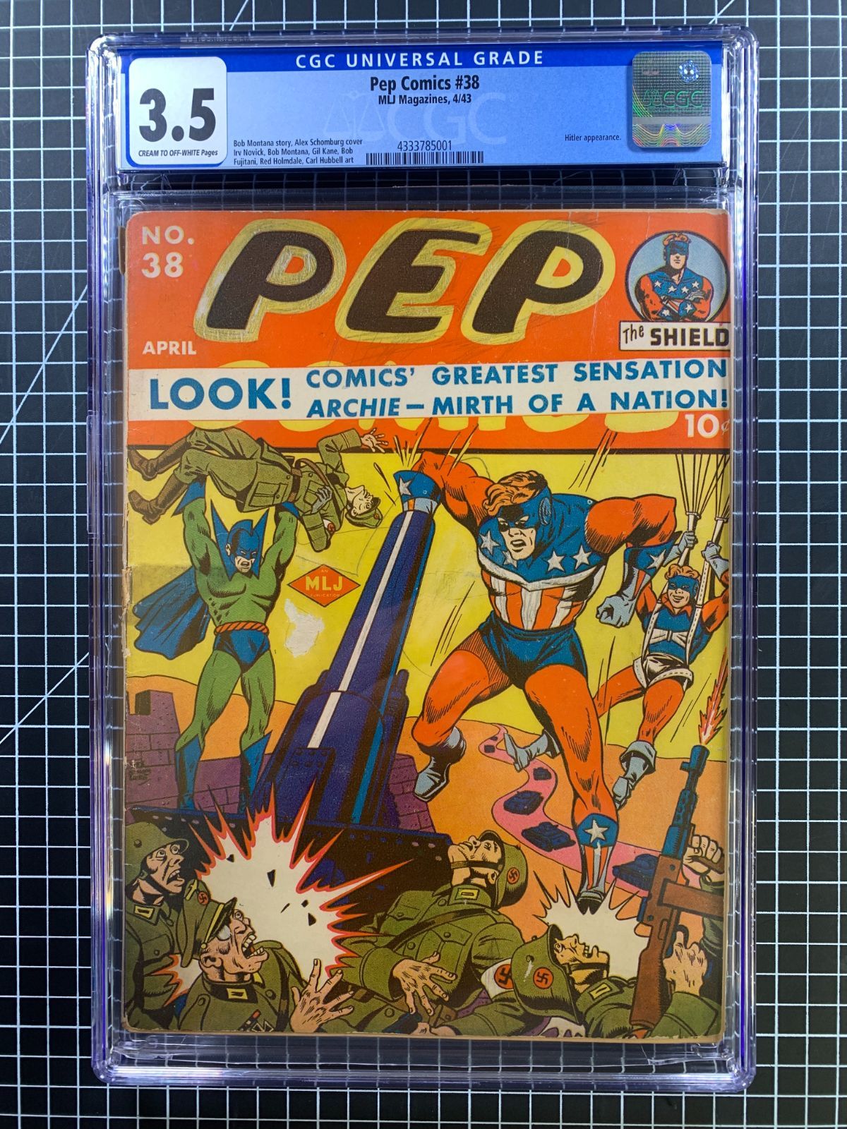 Closed: Pep Comics #38 - Hitler Appearance - Schomburg Cover - Golden ...