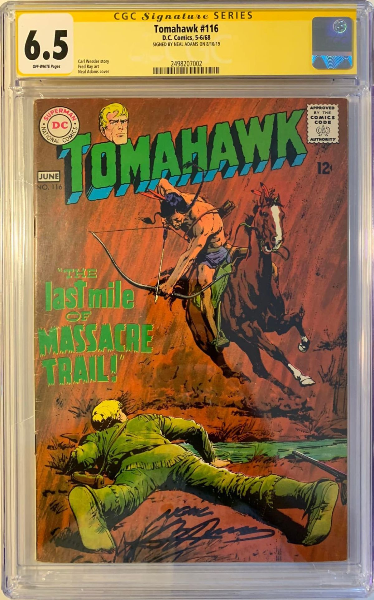 Dover's Neal Adams - Tomahawk - Dover's Journal - CGC Comic Book ...