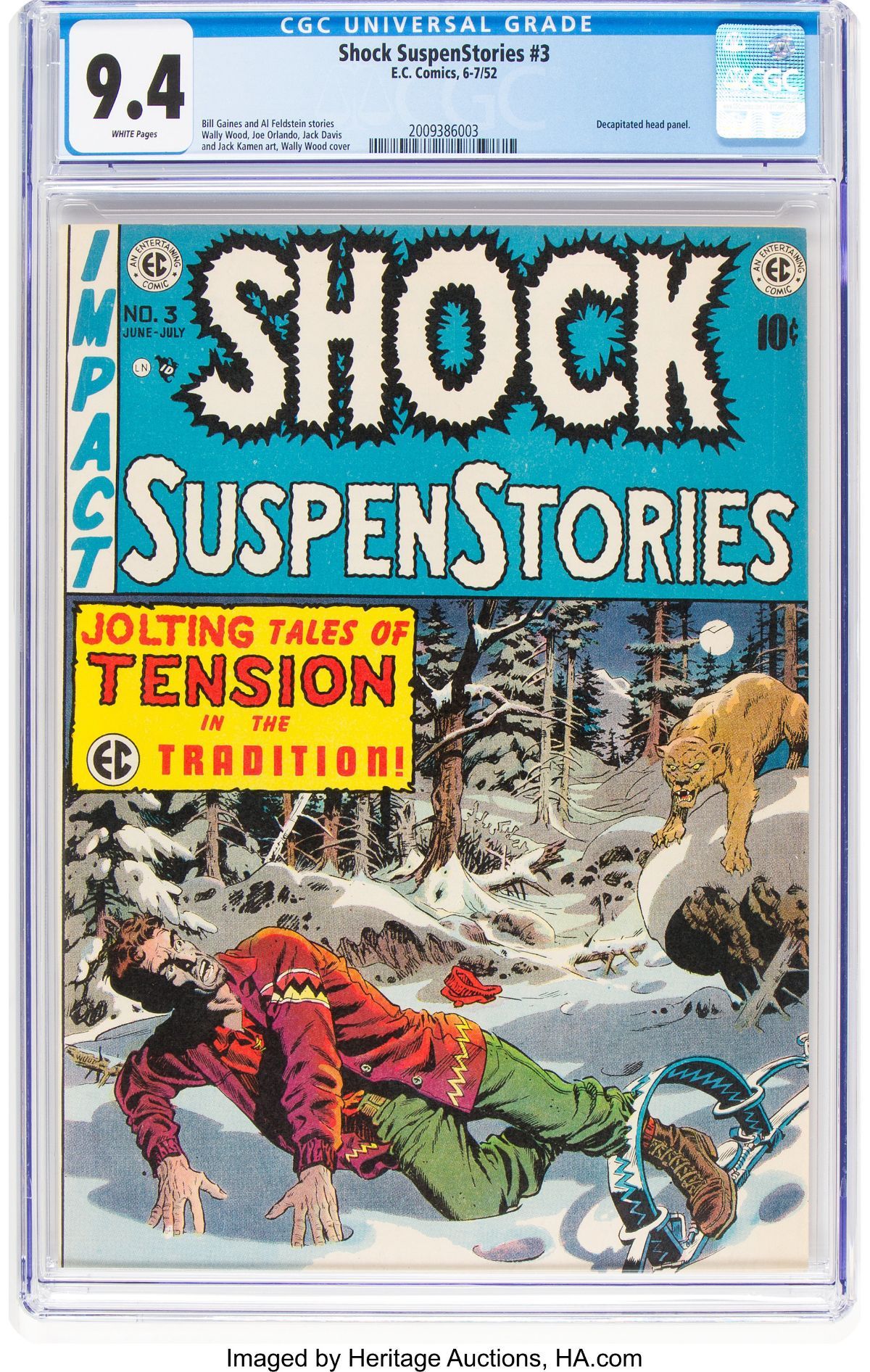 Shock Suspense Stories #3 (EC, 1952) CGC NM 9.4 White pages - CLOSED ...