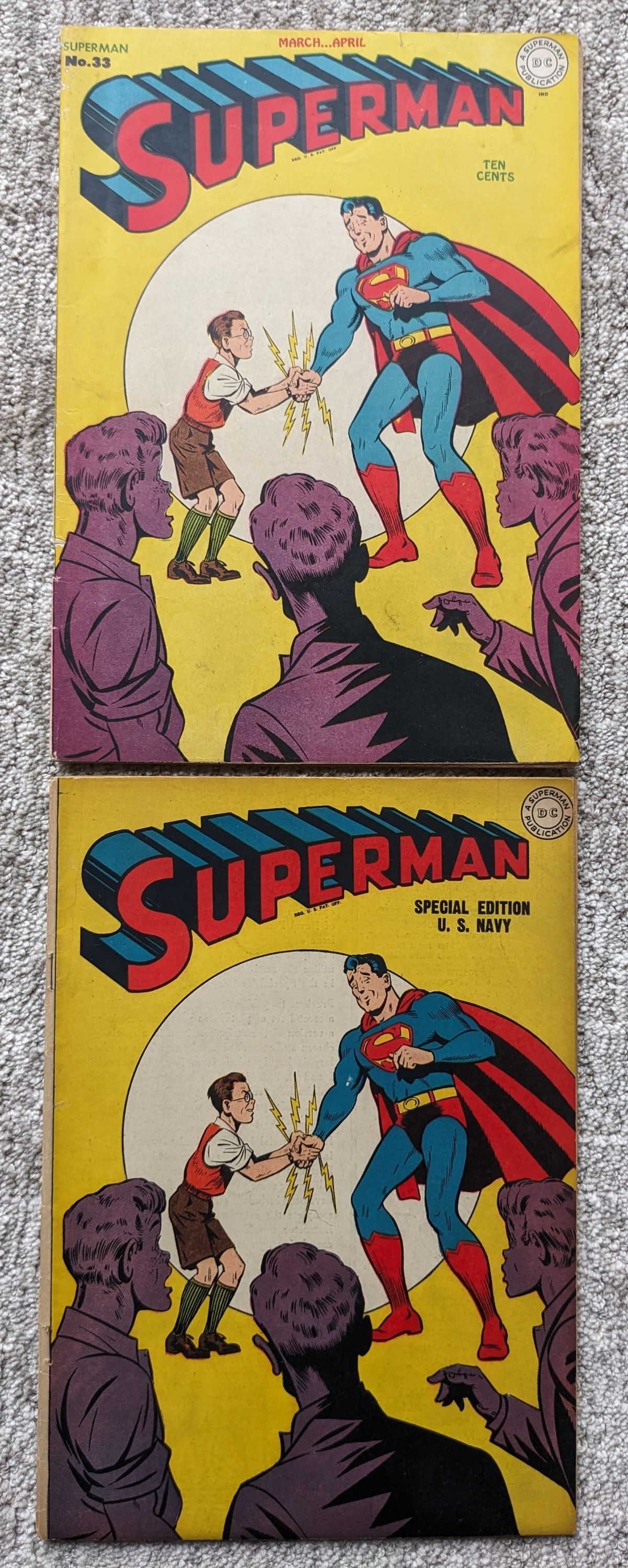 Batman and Superman in the Special Edition Comics made for U.S. Navy ...