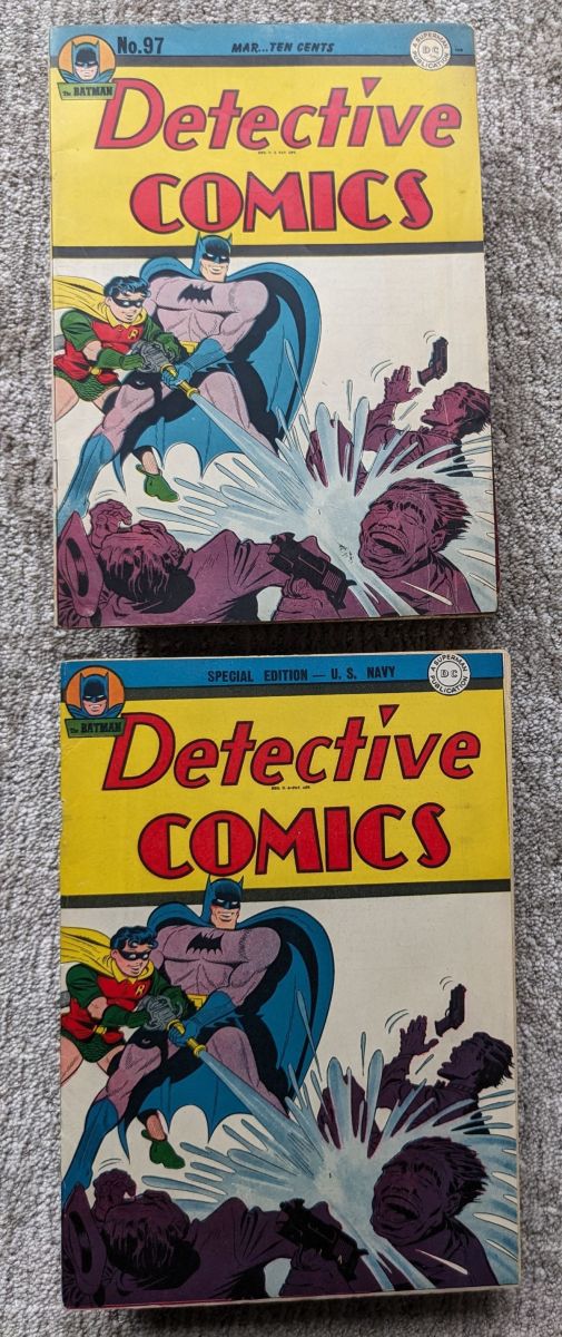 Batman and Superman in the Special Edition Comics made for U.S. Navy ...