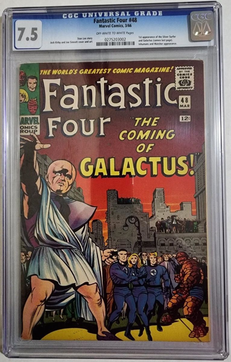 SOLD - Fantastic Four #48 CGC 7.5 - 1st Silver Surfer and Galactus - Golden/Silver/Bronze Age ...