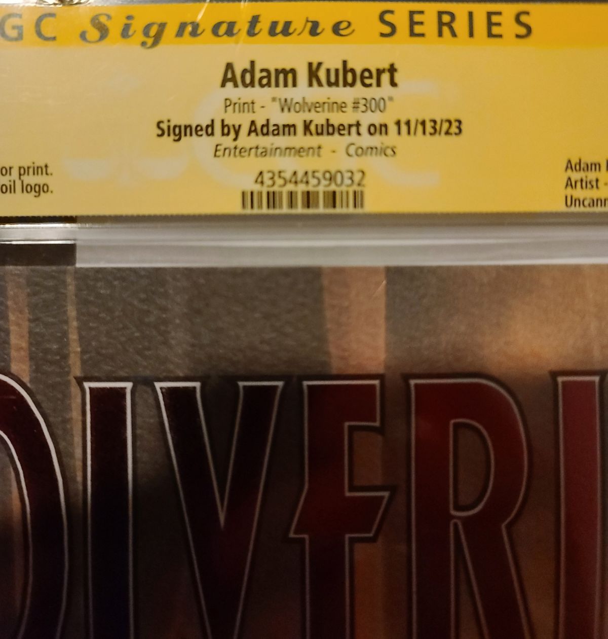 Adam Kubert Wolverine #300 PRINT - SigSeries Event Central - CGC Comic ...