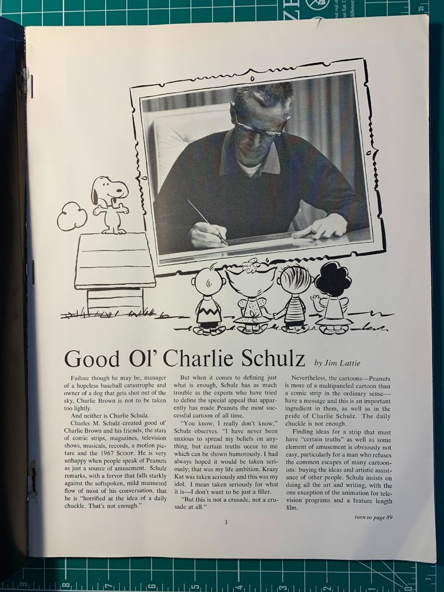 Peanuts - Scoop from 1967 San Francisco Press Club Yearbook - Dover's ...