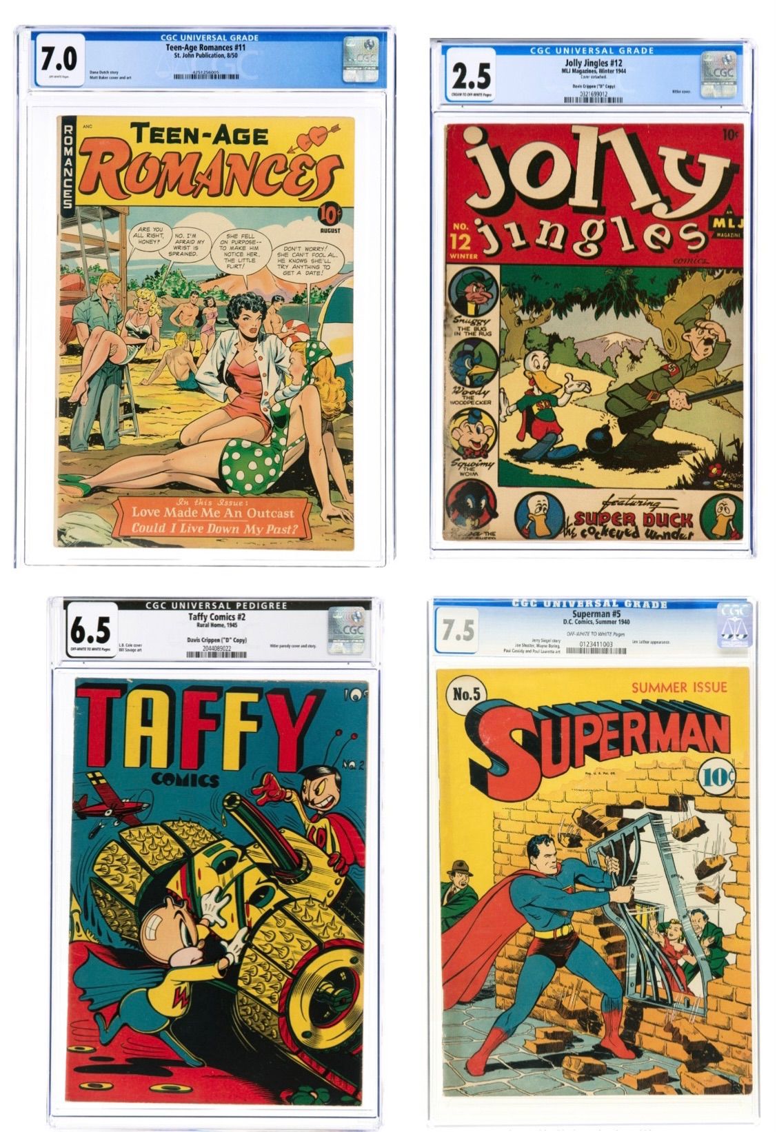 SUPERMAN 5 in 7.5, BAKER (TAR 11 in 7.0), LB COLE (Taffy 2 in 6.5), D ...
