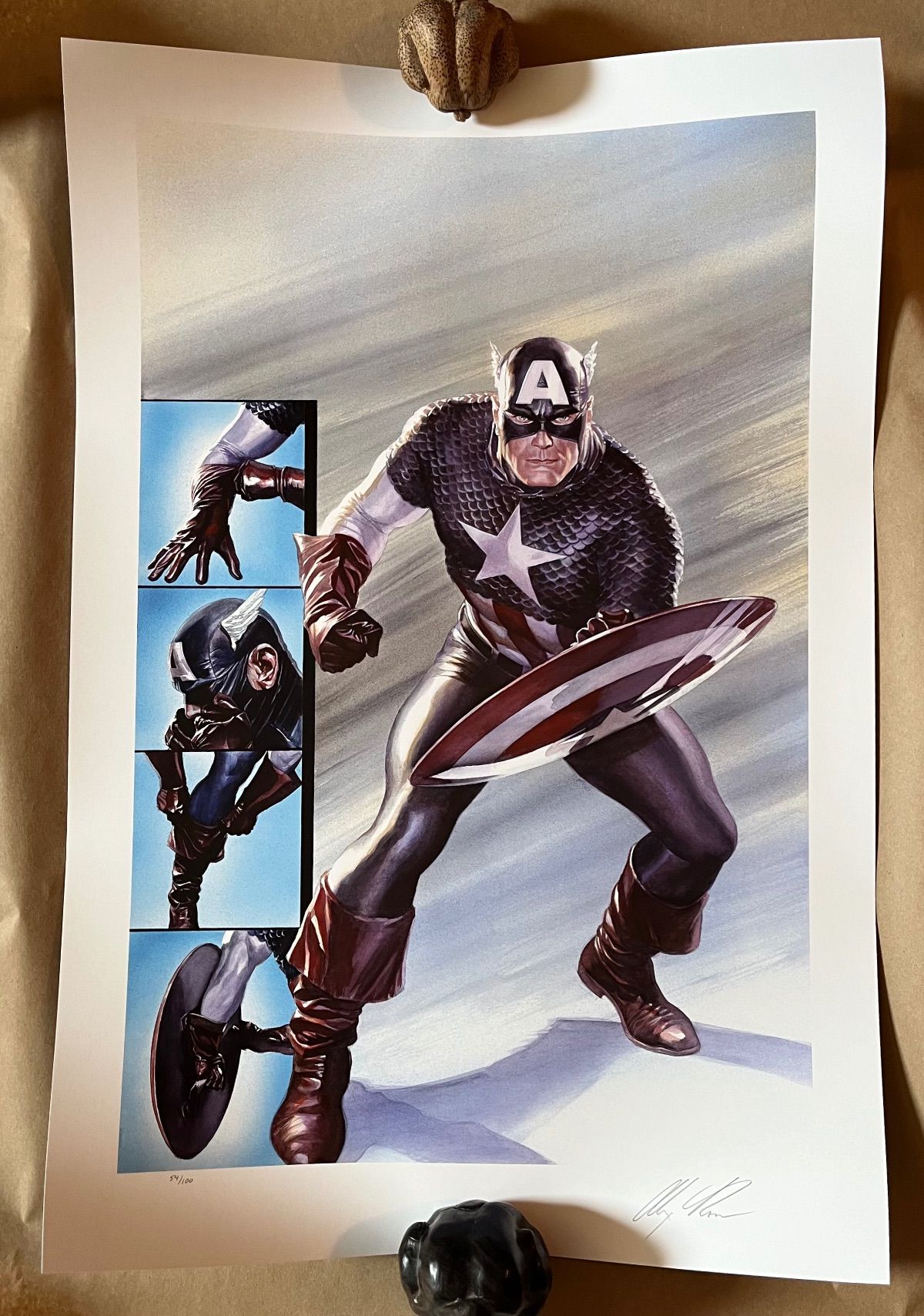 [SOLD & CLOSED] CAPTAIN AMERICA Ready For Battle by Alex Ross limited signed litho $120 shipped ...