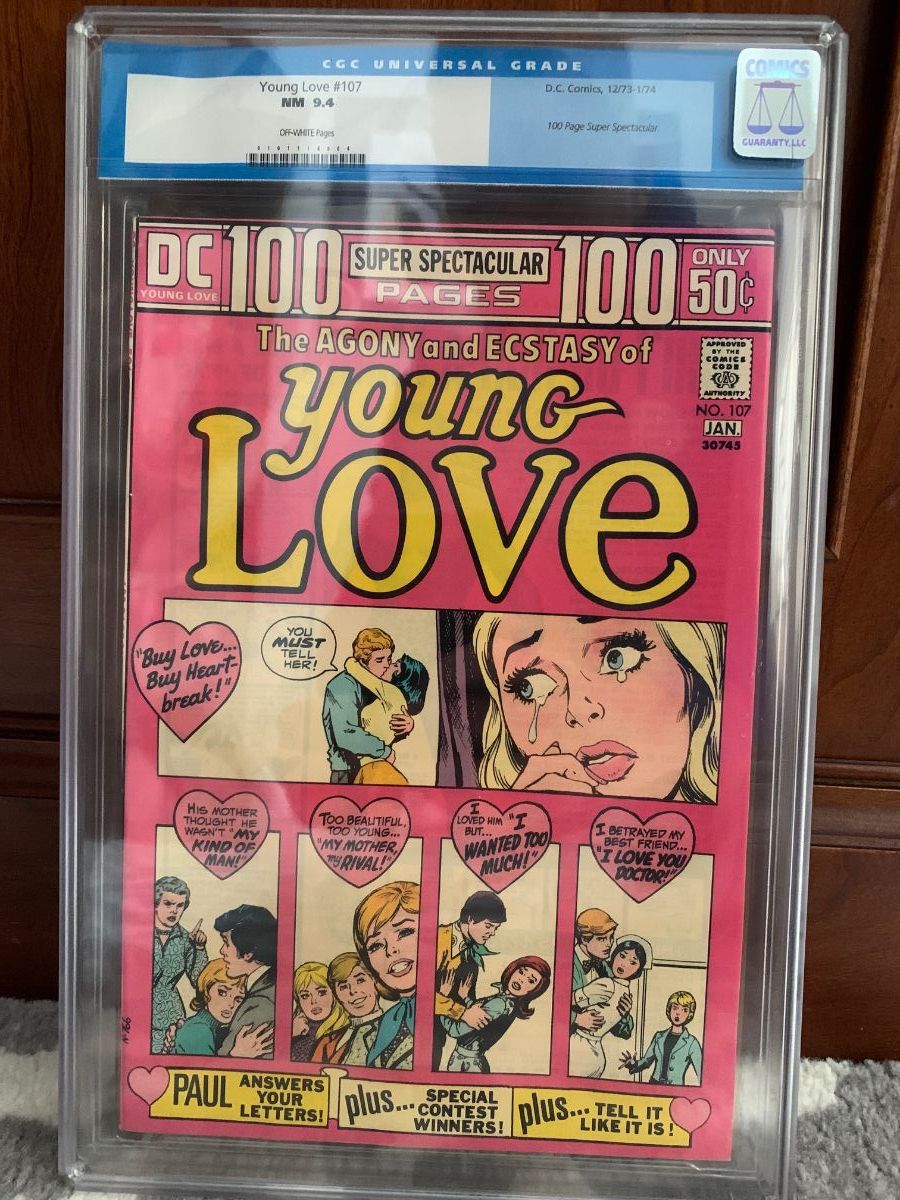 Young Love #107 cgc 9.4 Old label greatness! - Sales Advertising (Ebay ...