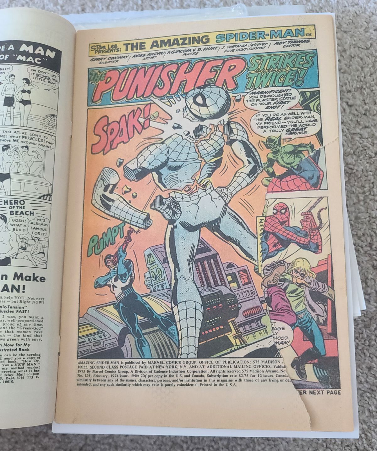 ASM 129 Torn out large piece - Hey buddy, can you spare a grade? - CGC ...
