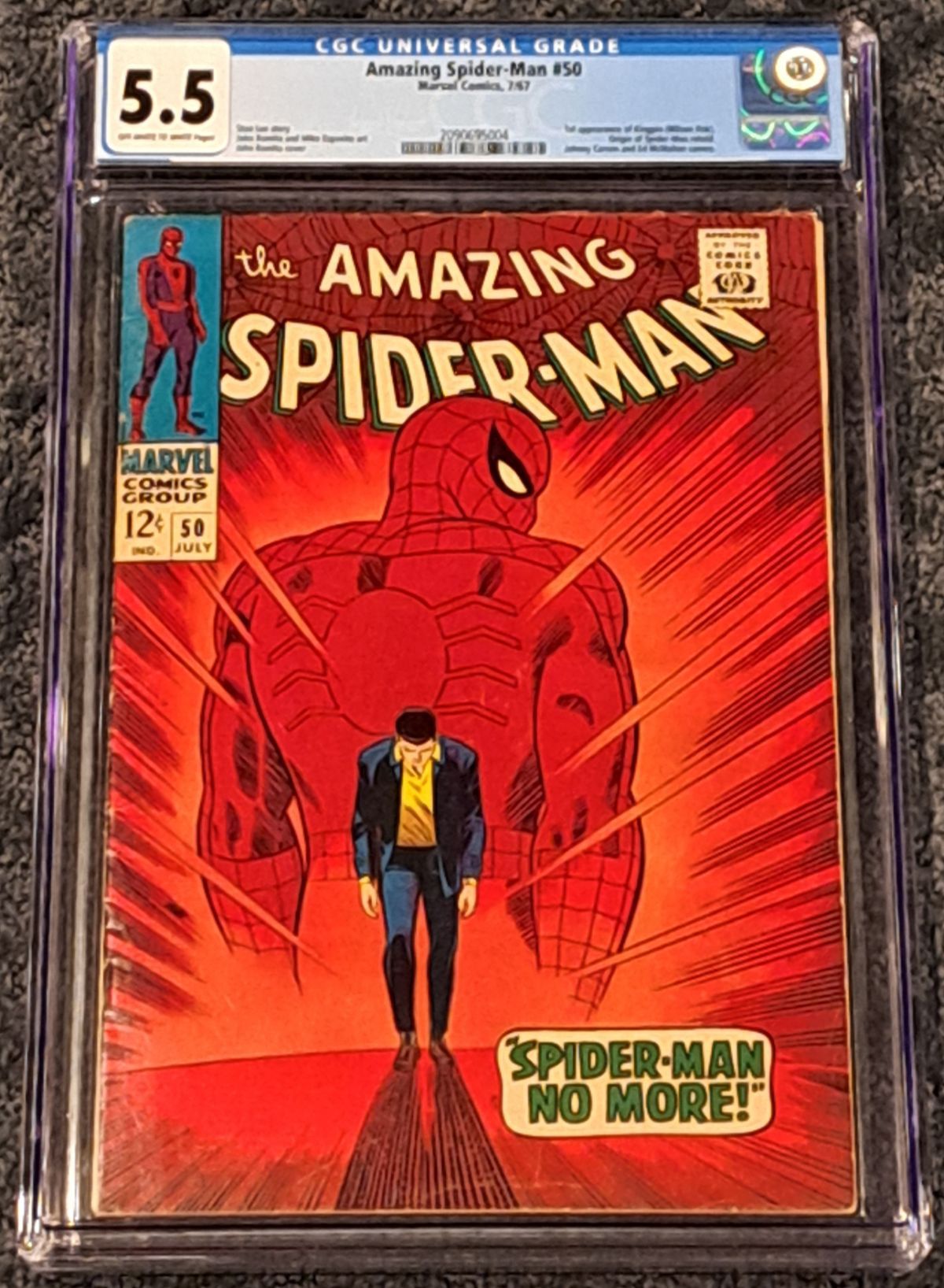 CLOSED - Amazing Spider-Man #50 CGC 5.5 OW/W Silver Age Classic ...