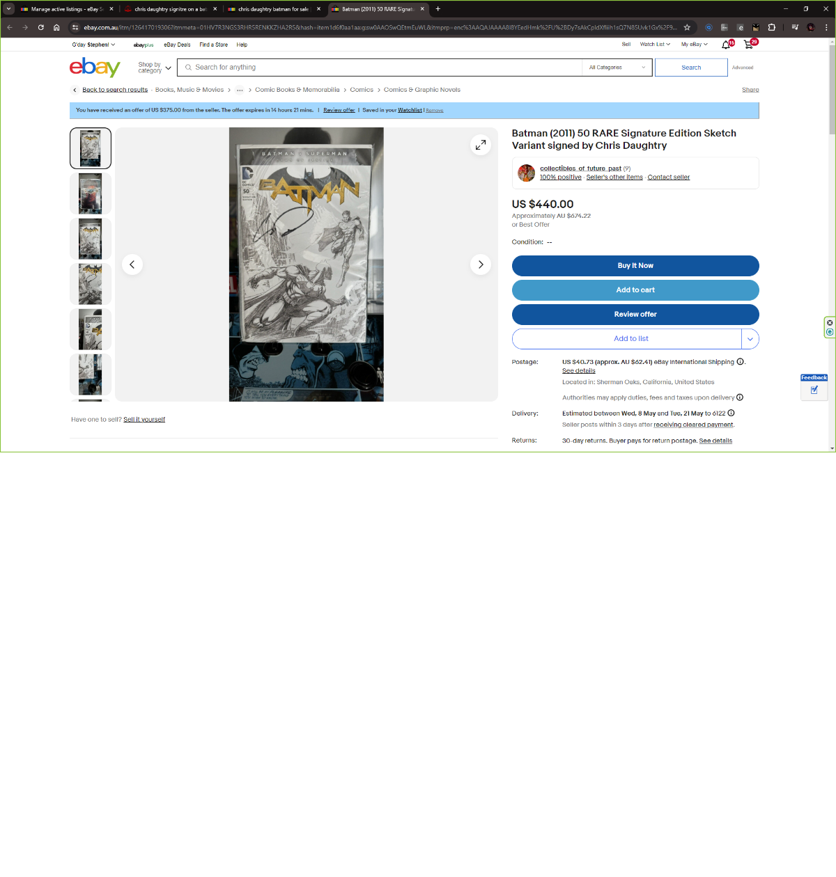 chris daughtry signitre on a batman comic - Newbie Comic Collecting ...