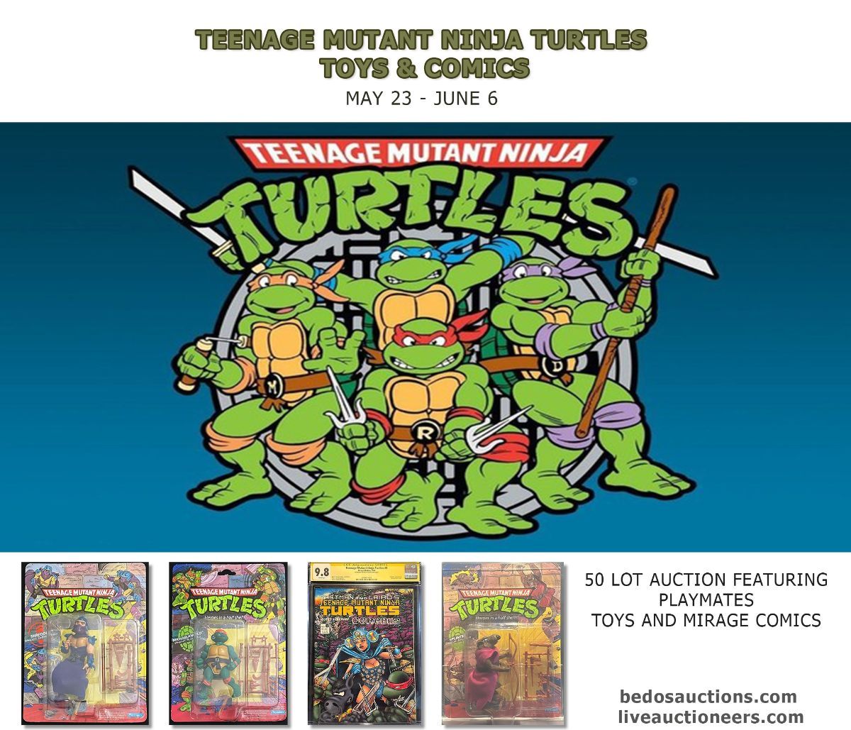 Bedo's Auctions #1017: Teenage Mutant Ninja Turtles Toys & Comics ...
