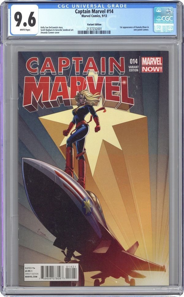 Captain Marvel 14 1:30 Amanda Conner CGC 9.6 First Cameo Appearance of ...