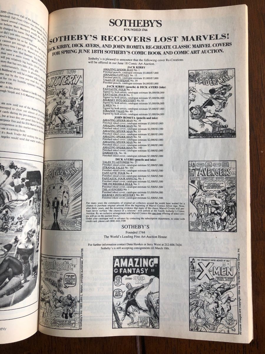 Sotheby's cover recreation ad 1994 - Original Comic Art - CGC Comic ...