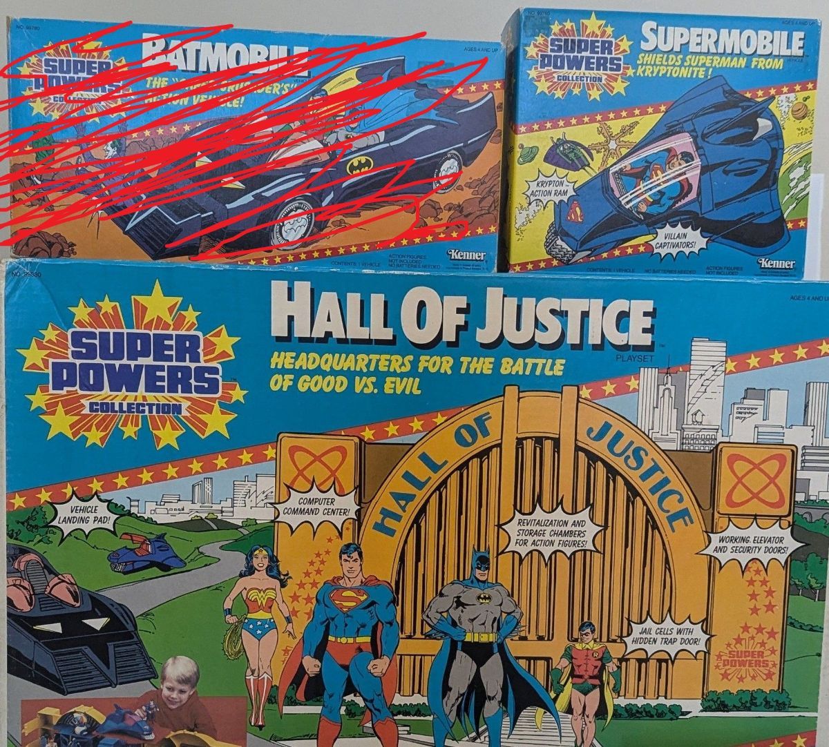 Closed. Kenner Super Powers Hall of Justice. Complete with Box! - Mixed ...