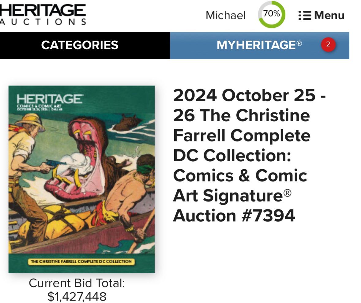 Exciting OA from the late Christine Farrell Collection - Original Comic ...