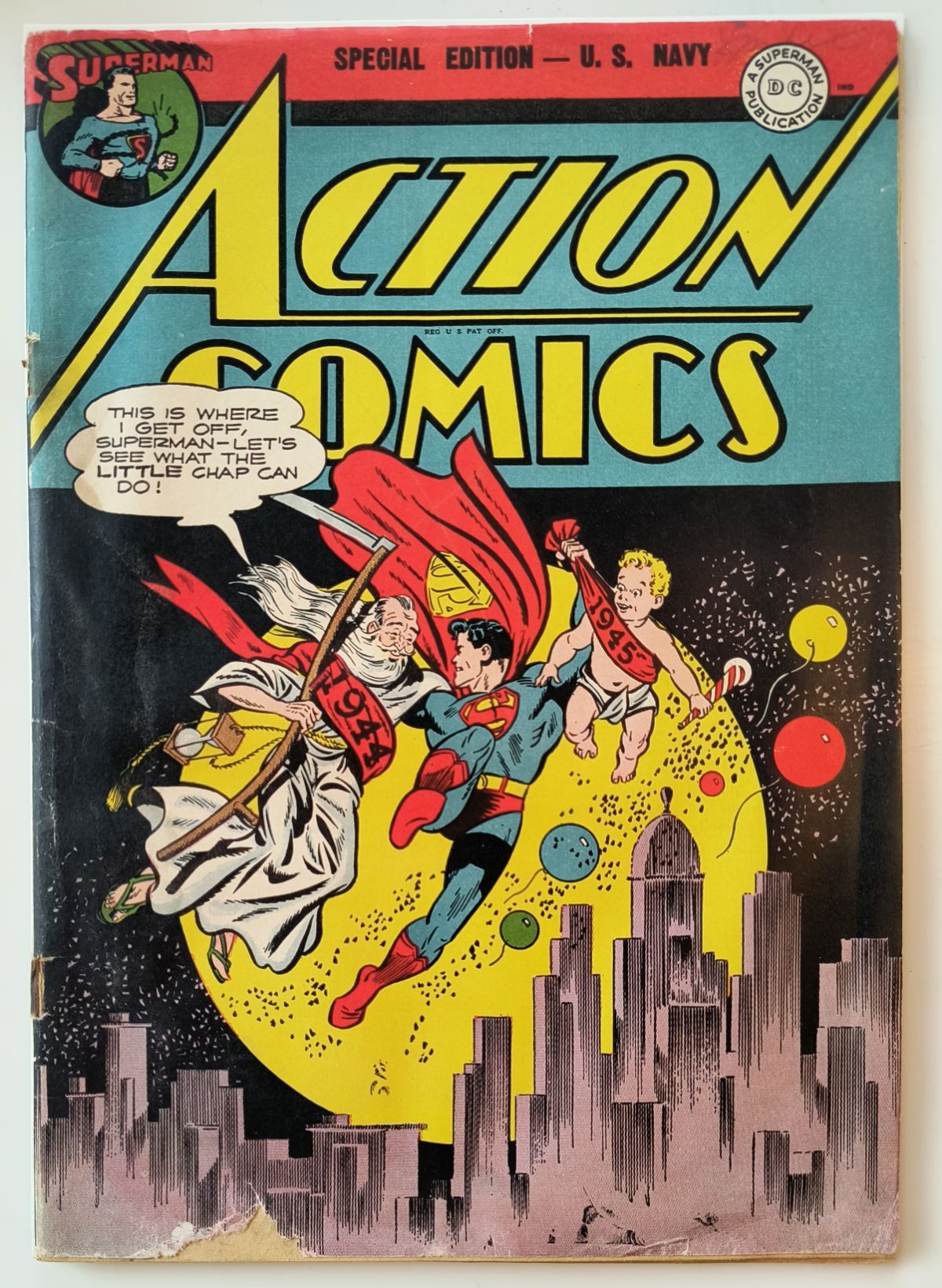 Batman and Superman in the Special Edition Comics made for U.S. Navy ...