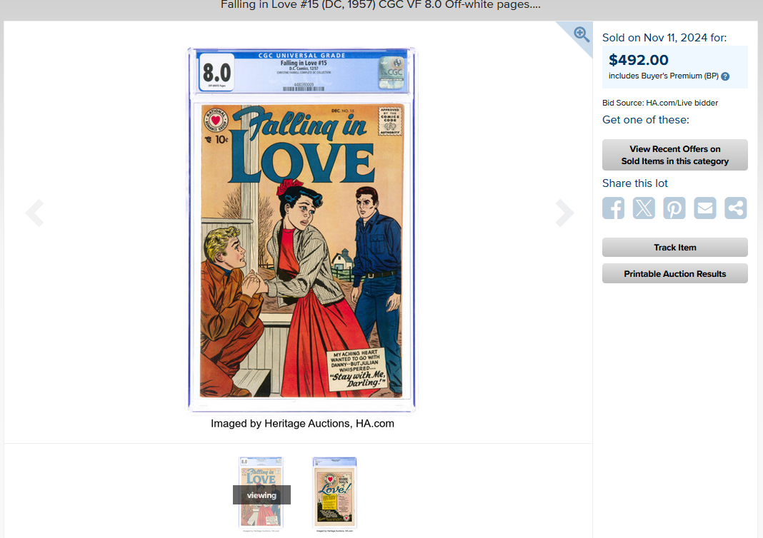Christine Farrell - DC Collector RIP - Golden Age Comic Books - CGC ...