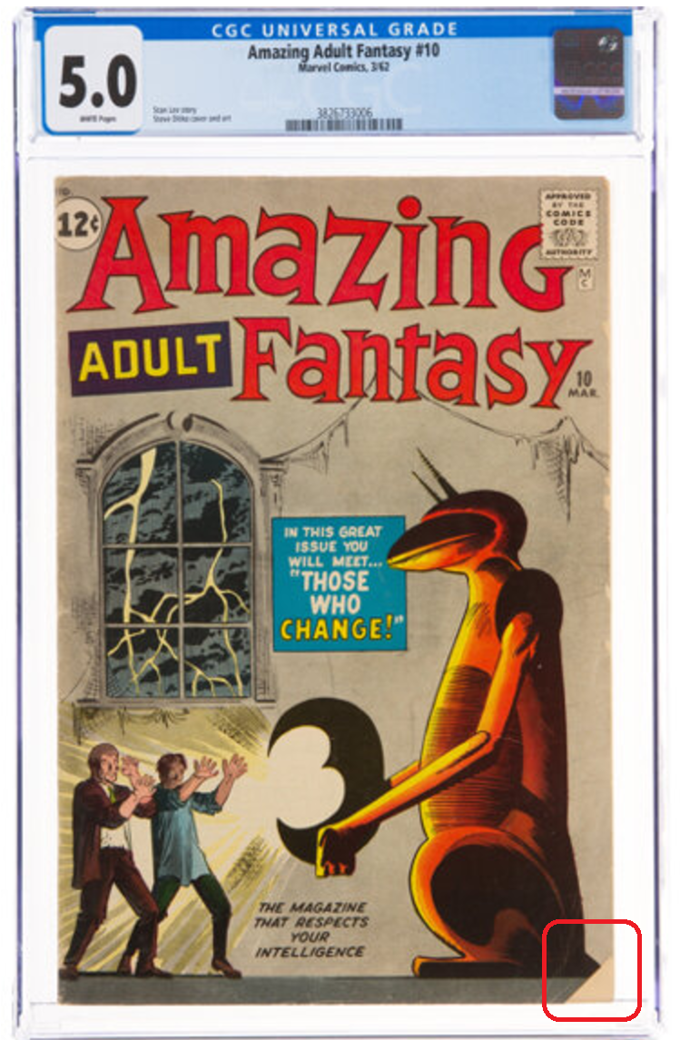 Maximum Grade with 2 tears and small corner missing.. - Comic Book ...