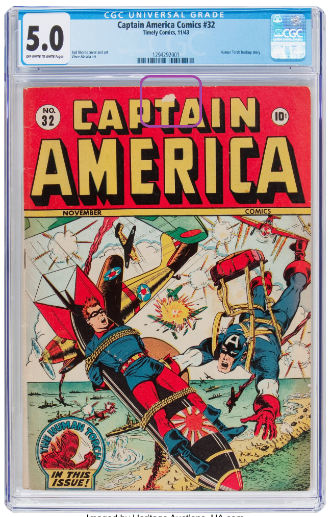 Maximum Grade with 2 tears and small corner missing.. - Comic Book ...