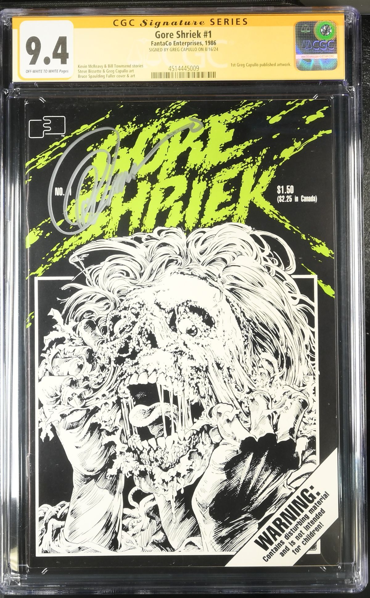 Grade is in: Gore Shriek 1 - Hey buddy, can you spare a grade? - CGC ...