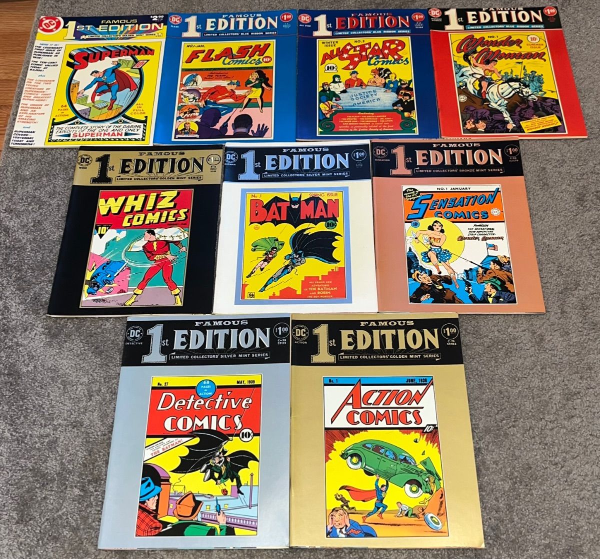 Great Gift Idea - DC Famous First Edition Treasury Lot of 9 / Complete ...