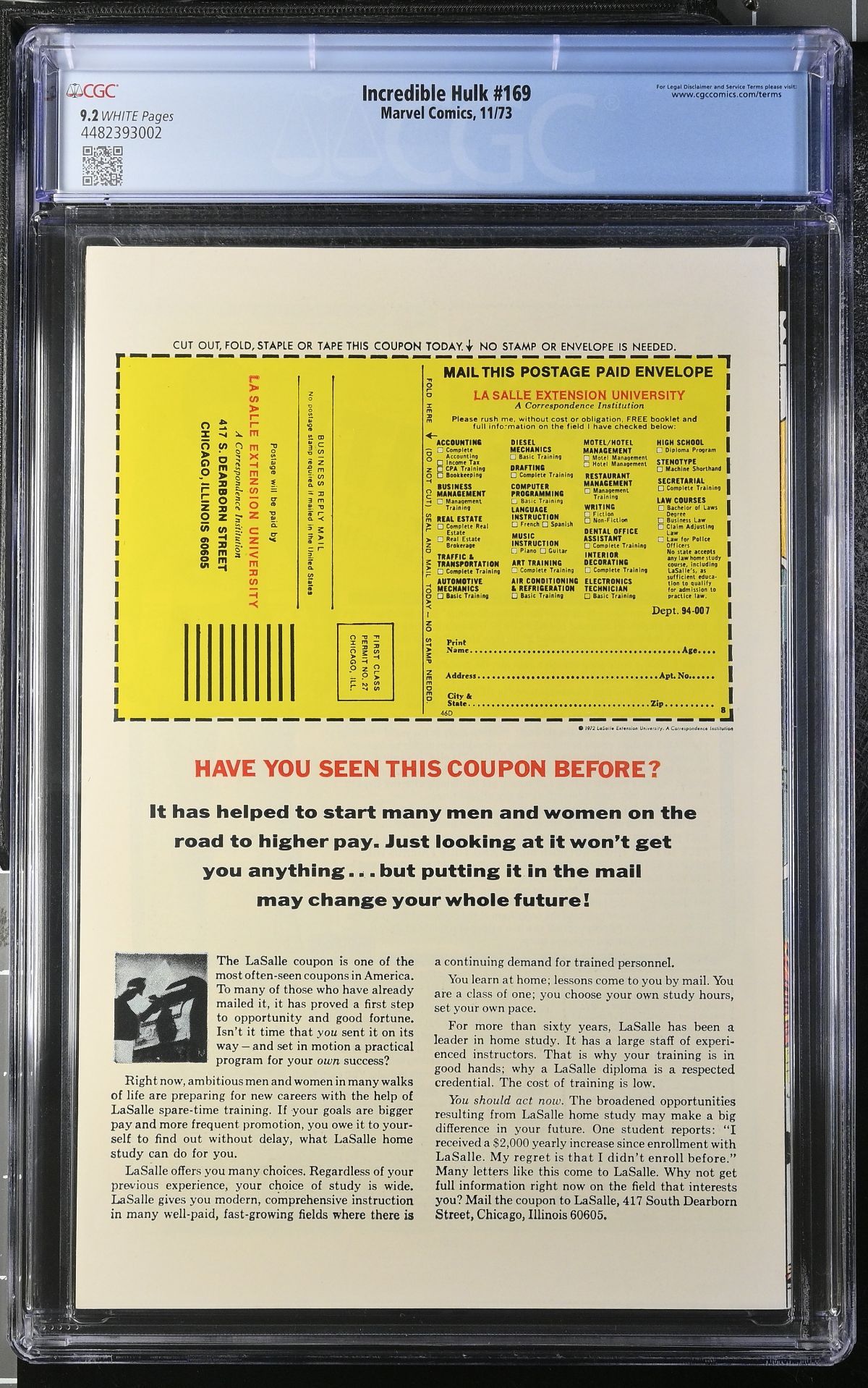 GRADE IS IN HULK 169 - Hey buddy, can you spare a grade? - CGC Comic ...