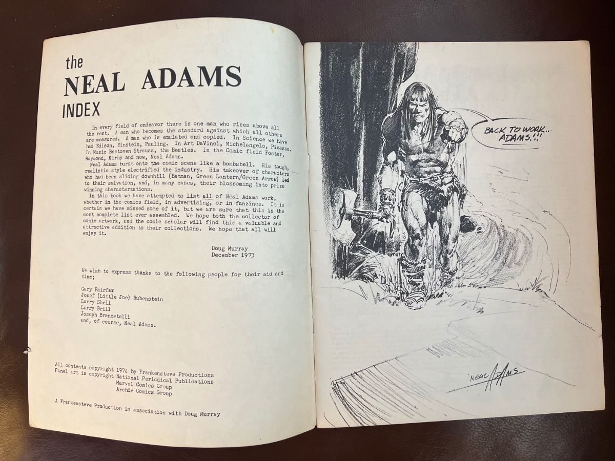 Neal Adams database - Rev B released Jan 2025 - includes Continuity ...