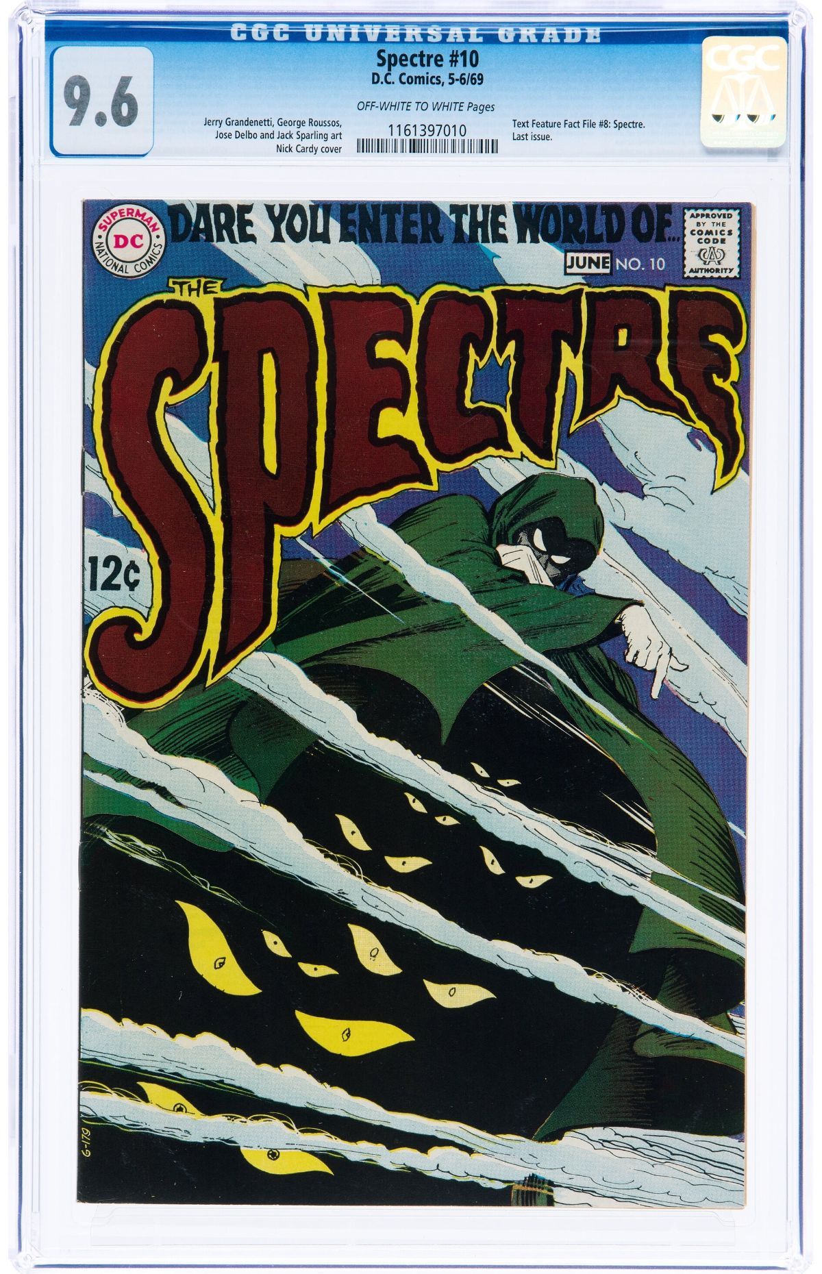 [CLOSED] Spectre #10 (DC, 1969) CGC 9.6 SENDING TO COMICLINK - Golden ...