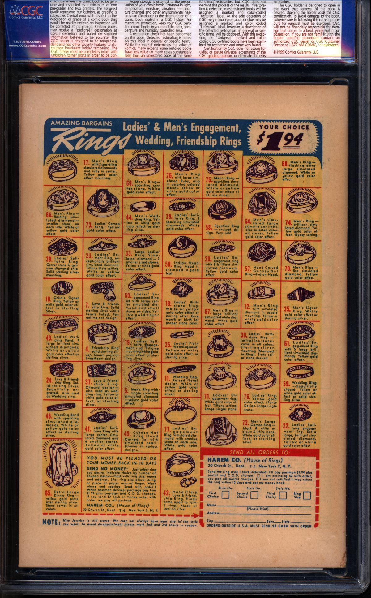 Closing up shop! WAR and PCH added!! SA and GA slabbed books added!! A ...