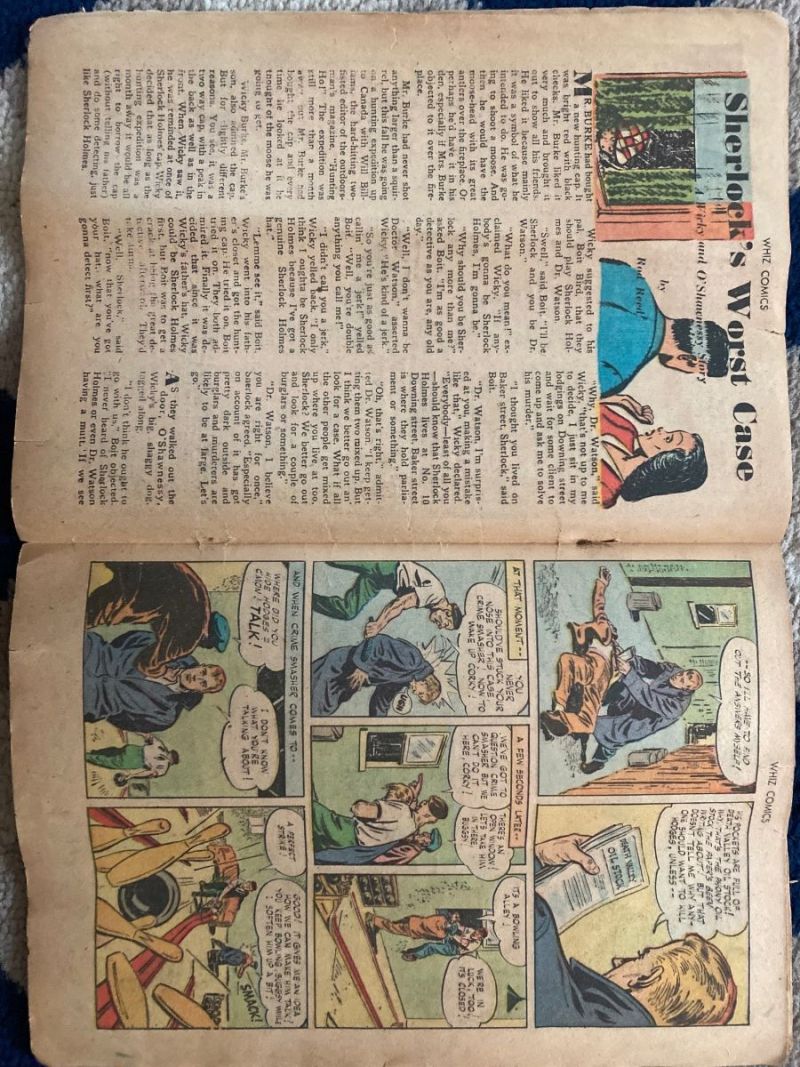 Help Identifying Whiz Comics Coverless Book Golden Age Comic Books